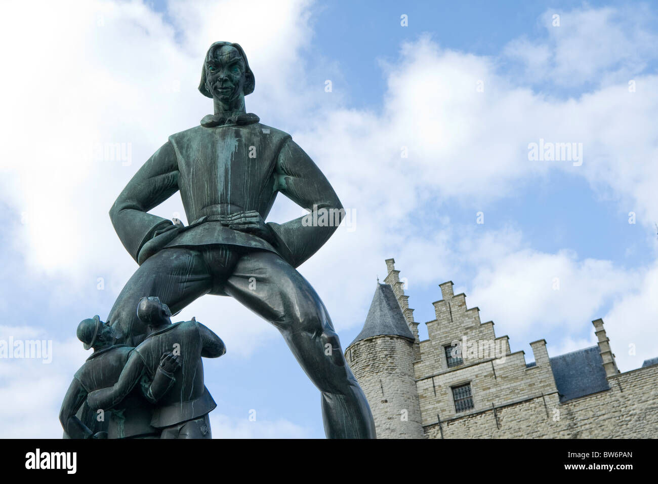 Sculpture of Lange Wapper, made by Albert Poels in 1963, built to scare ...