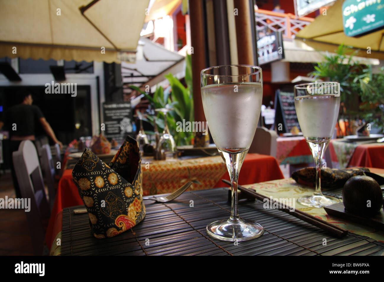 Restaurant table, Siem Reap, Cambodia Stock Photo - Alamy