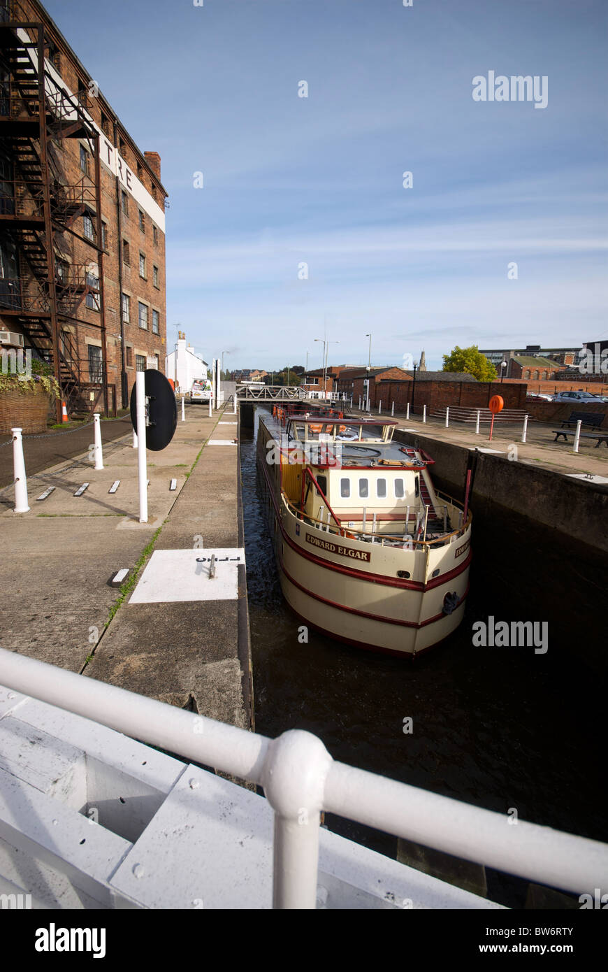 Gloucester Docks Lock UK River Severn Sharpness Canal Boat Edward Elgar ...