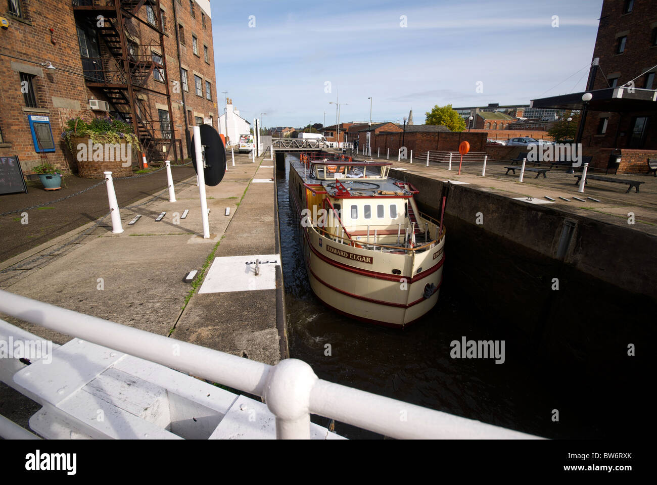 Gloucester Docks Lock UK River Severn Sharpness Canal Boat Edward Elgar ...