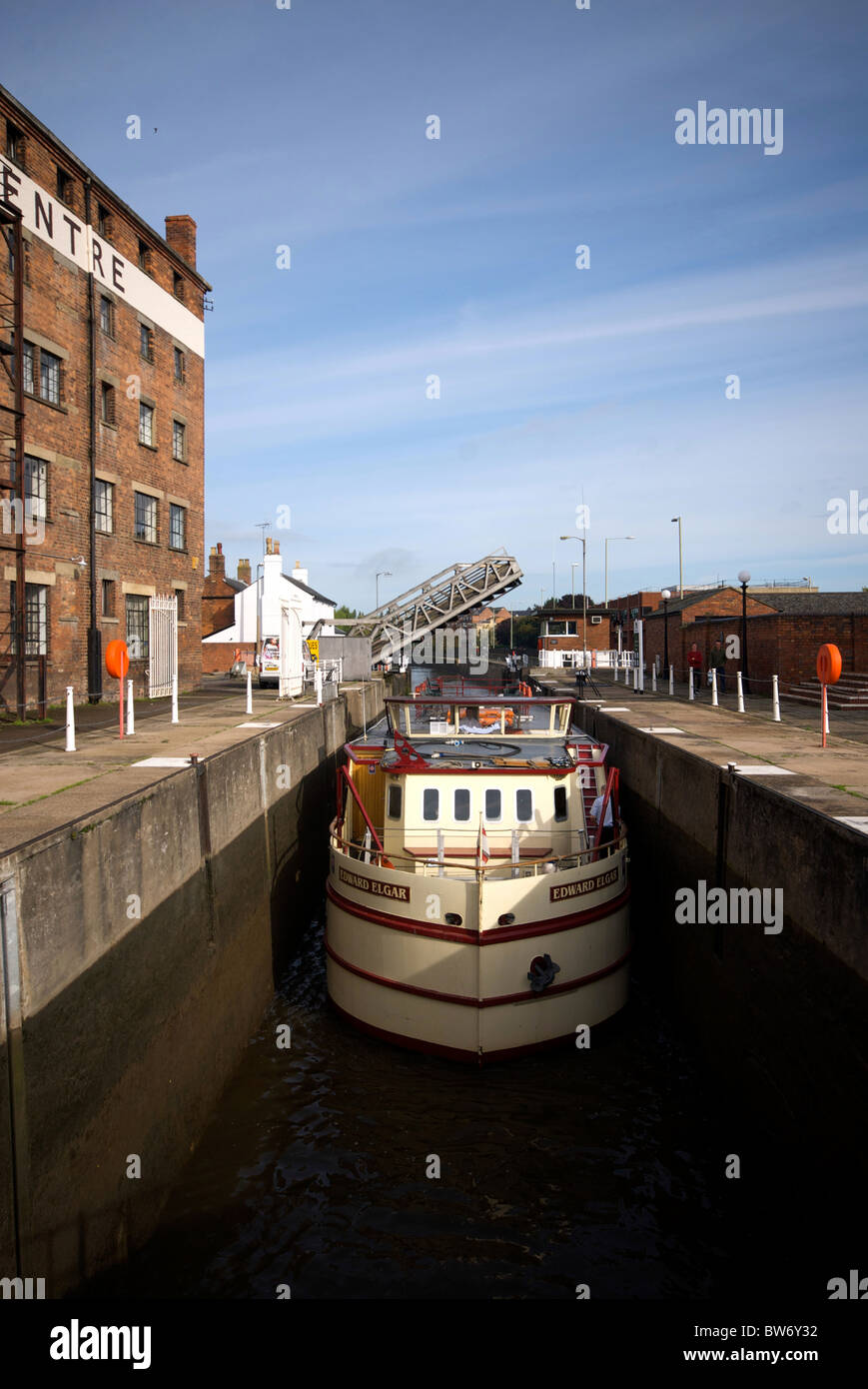 Gloucester Docks Lock UK River Severn Sharpness Canal Boat Edward Elgar ...