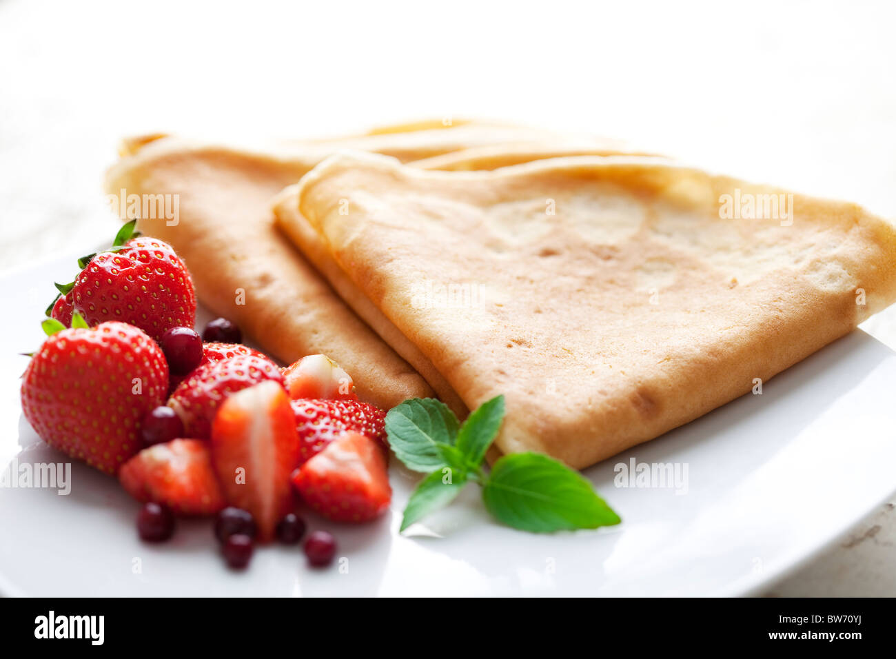 crepes with fruit Stock Photo - Alamy