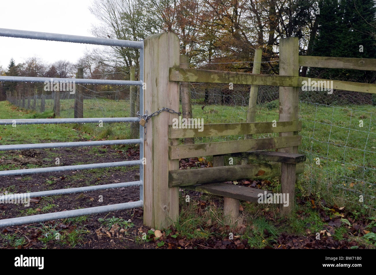 A wooden countryside stile , many countryside stiles are being replaced ...