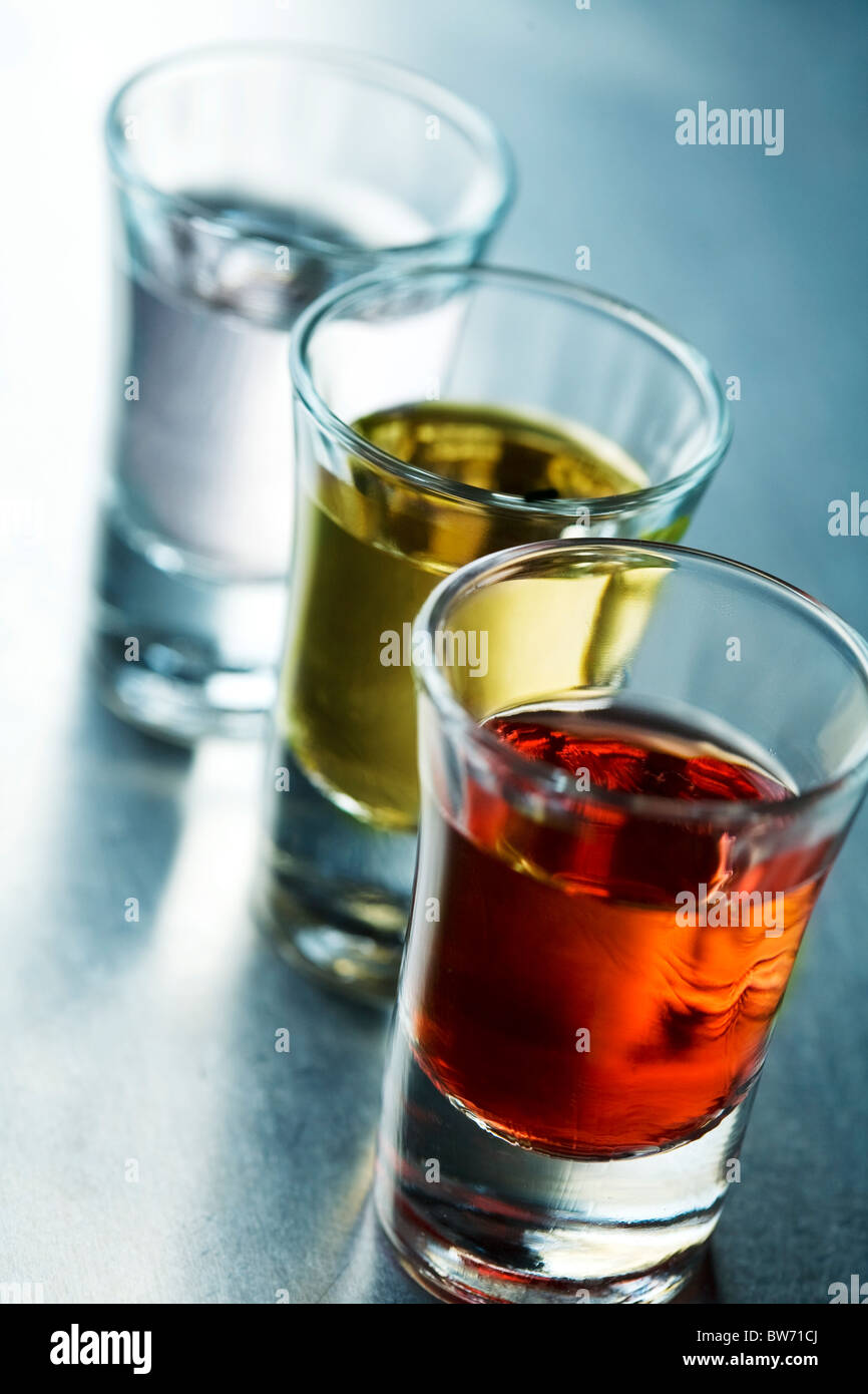 row of colorful shots Stock Photo - Alamy