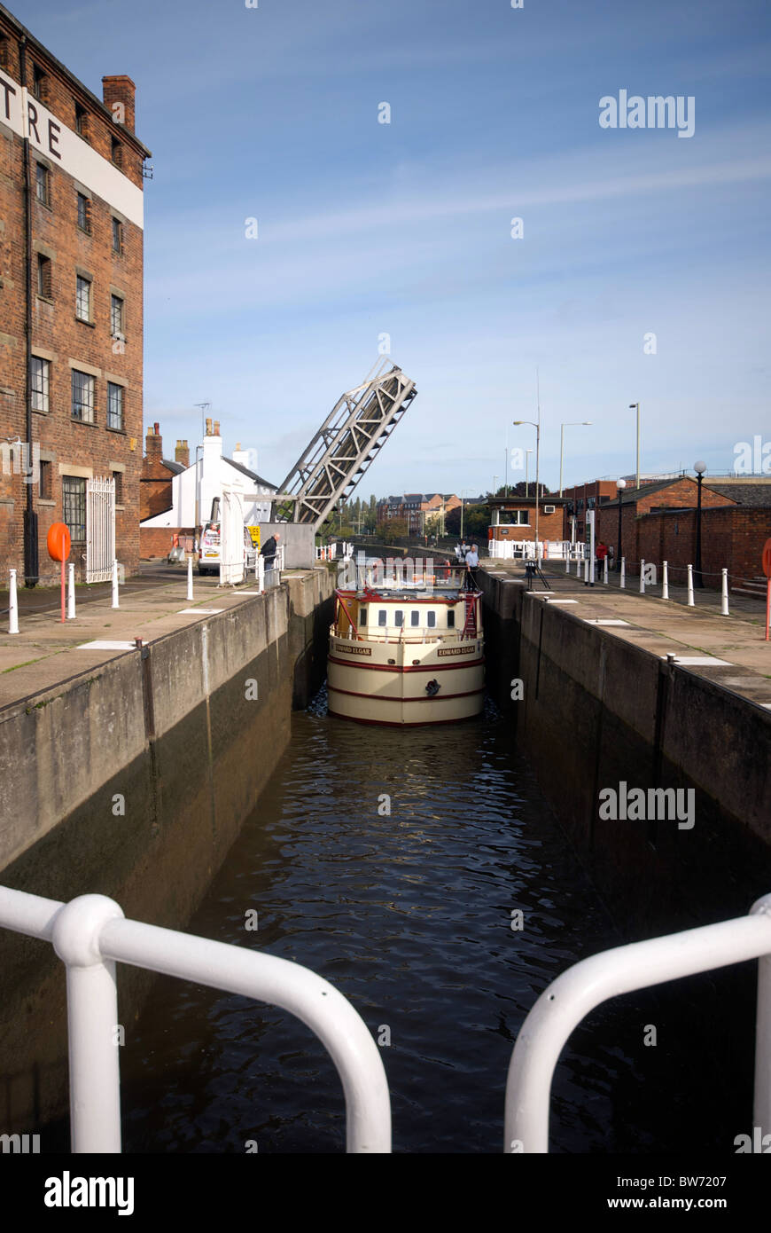Gloucester Docks Lock UK River Severn Sharpness Canal Boat Edward Elgar ...