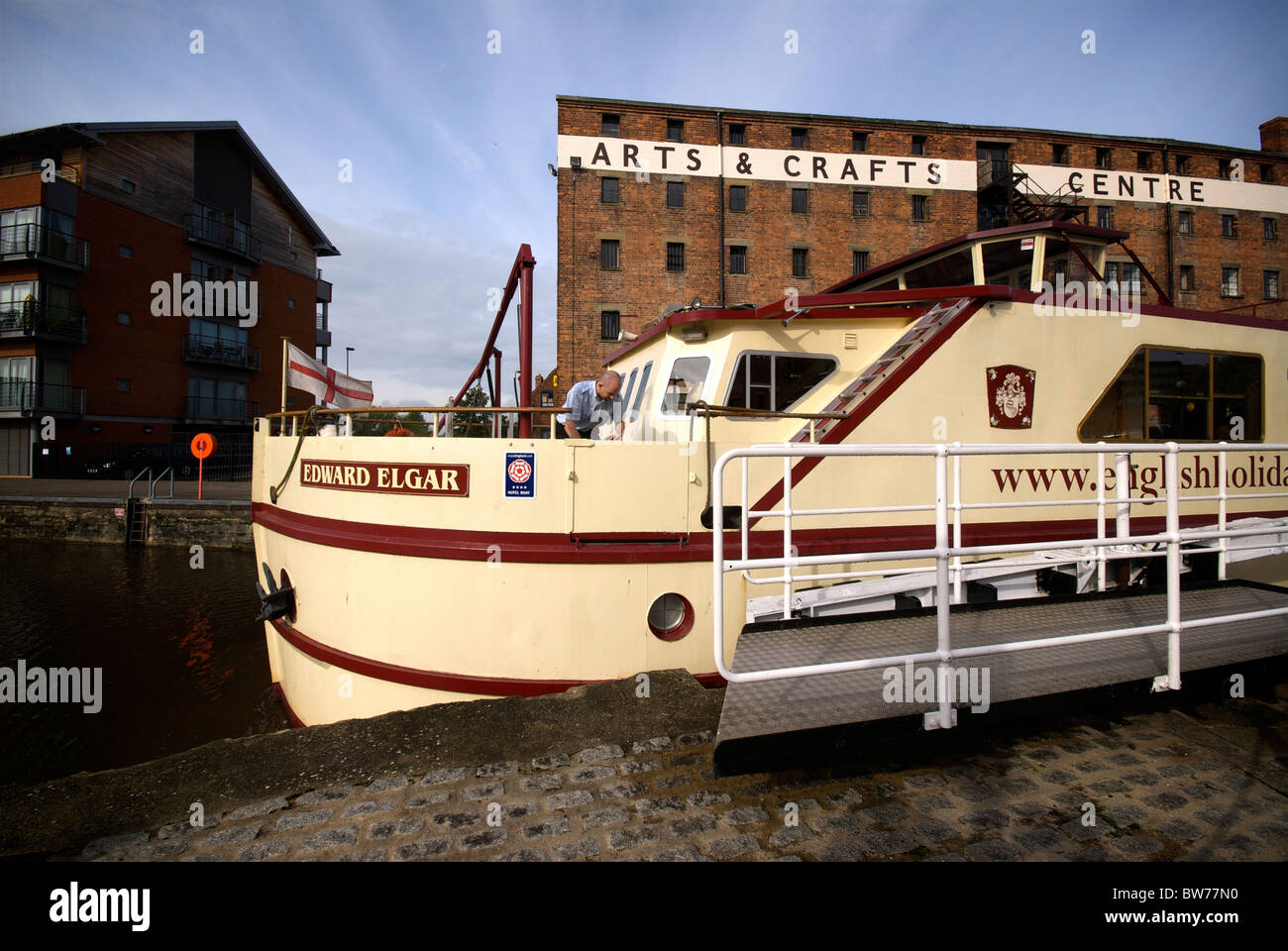 Gloucester Docks Lock UK River Severn Sharpness Canal Boat Edward Elgar ...