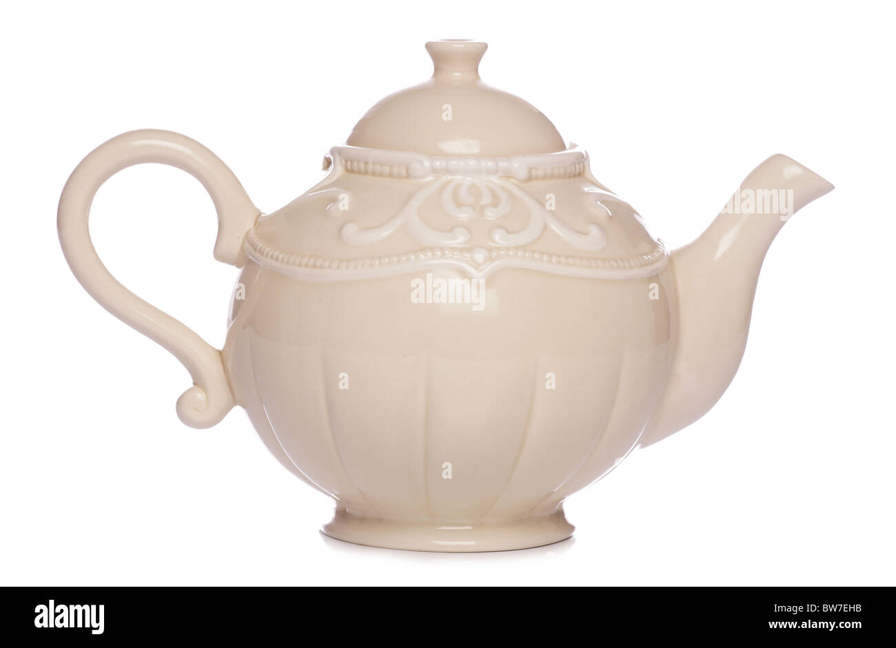 cream tea pot studio cutout Stock Photo - Alamy