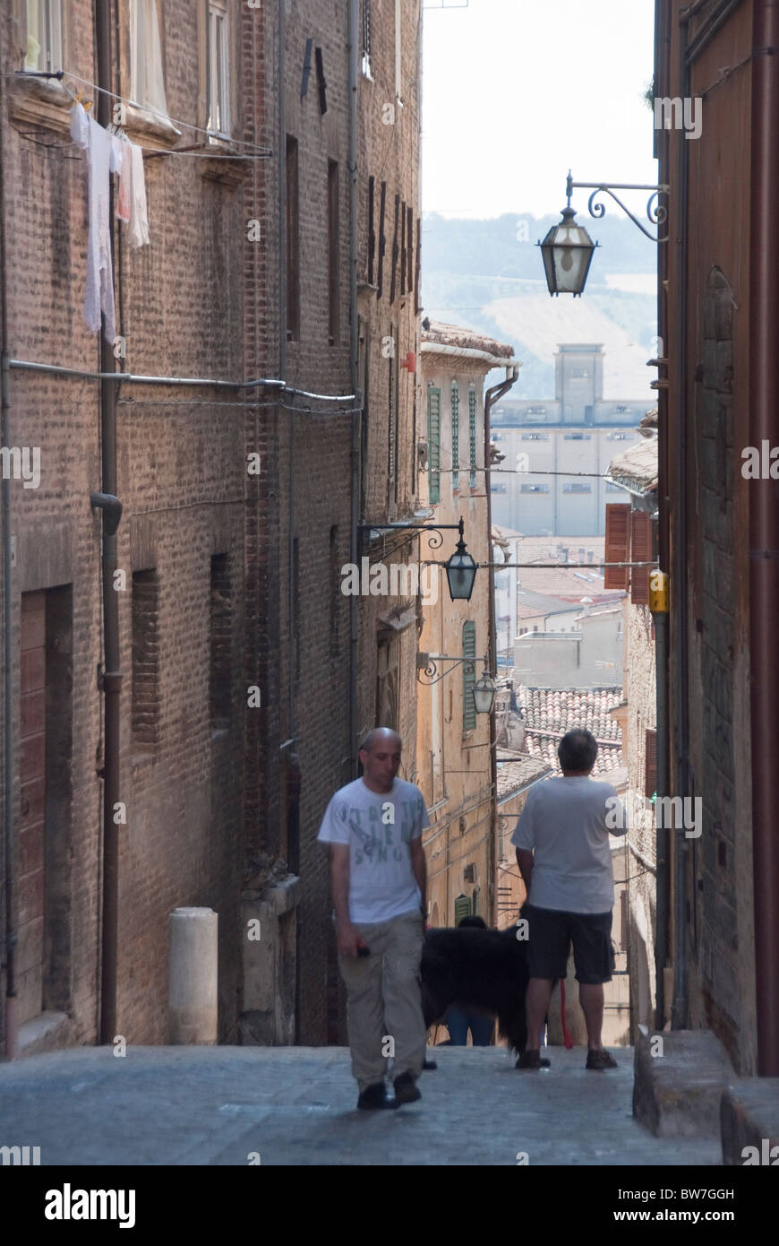 Side street in Jesi, Le Marche, Italy Stock Photo - Alamy