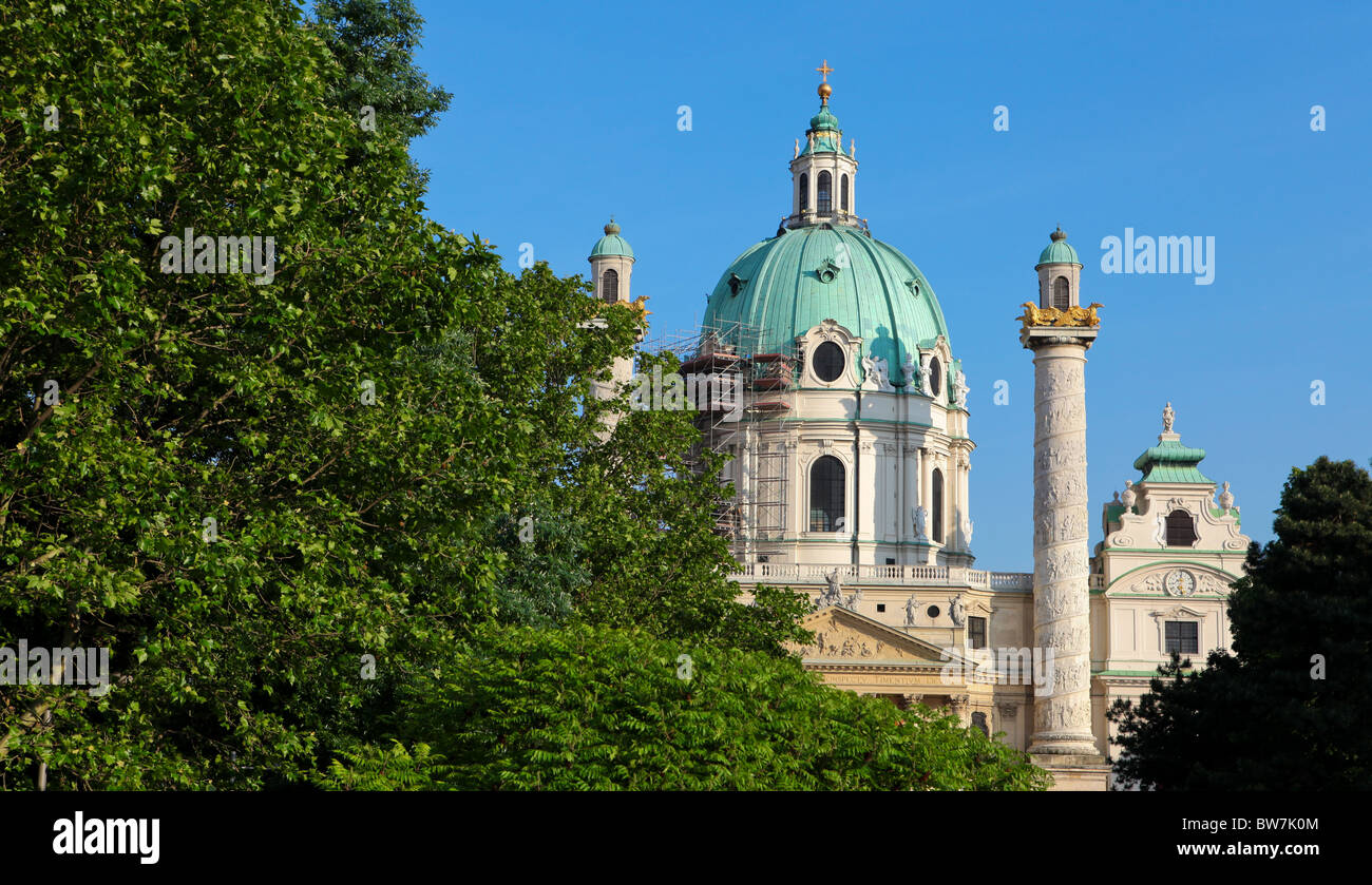 Karlskirche in Vienna, one of the most famous buildings in the Austrian ...