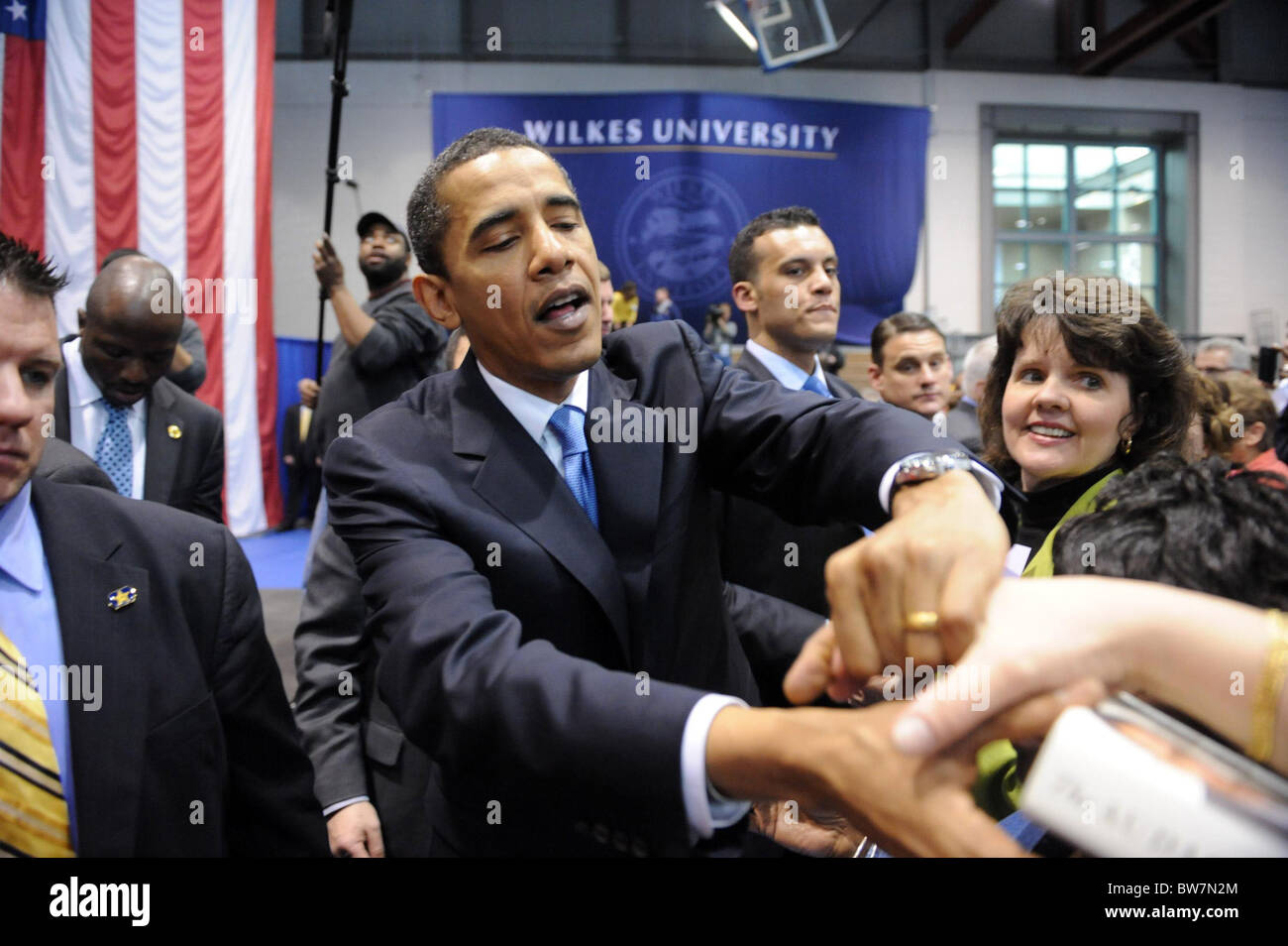 Barack Obama Road to Change Campaign Bus Tour Stock Photo - Alamy