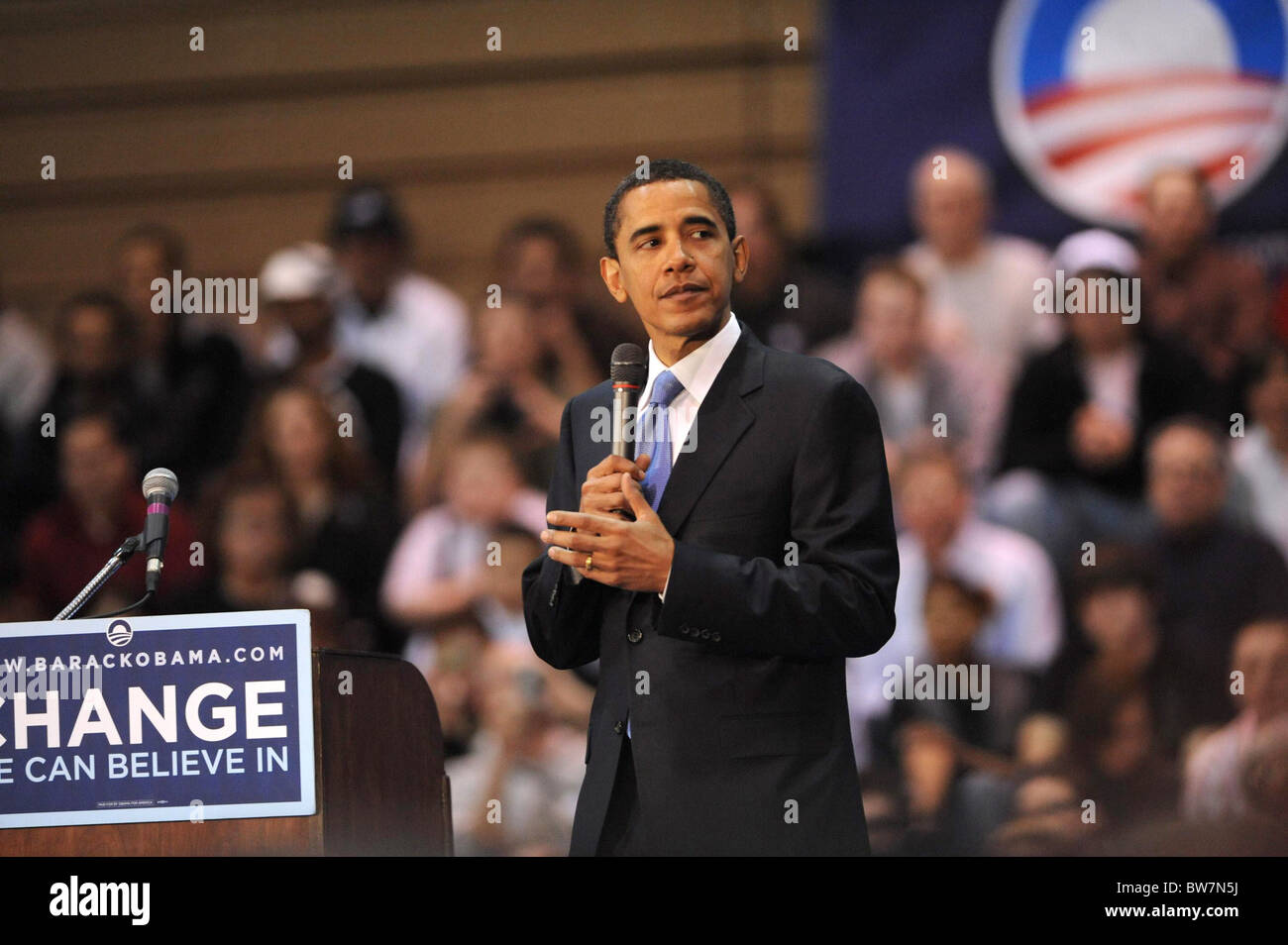 Barack Obama Road to Change Campaign Bus Tour Stock Photo - Alamy