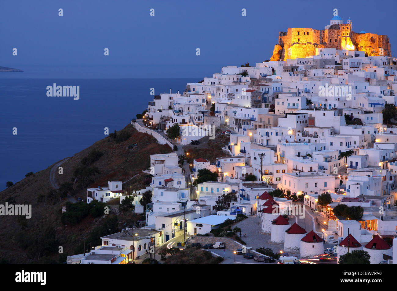 Astipalea island Chora settlement Stock Photo - Alamy