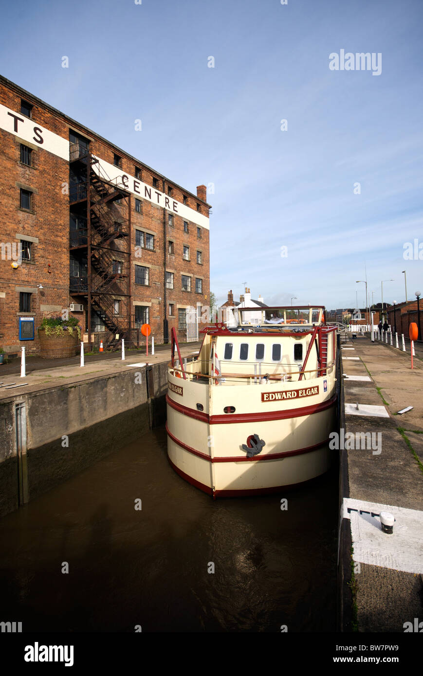 Gloucester Docks Lock UK River Severn Sharpness Canal Boat Edward Elgar ...