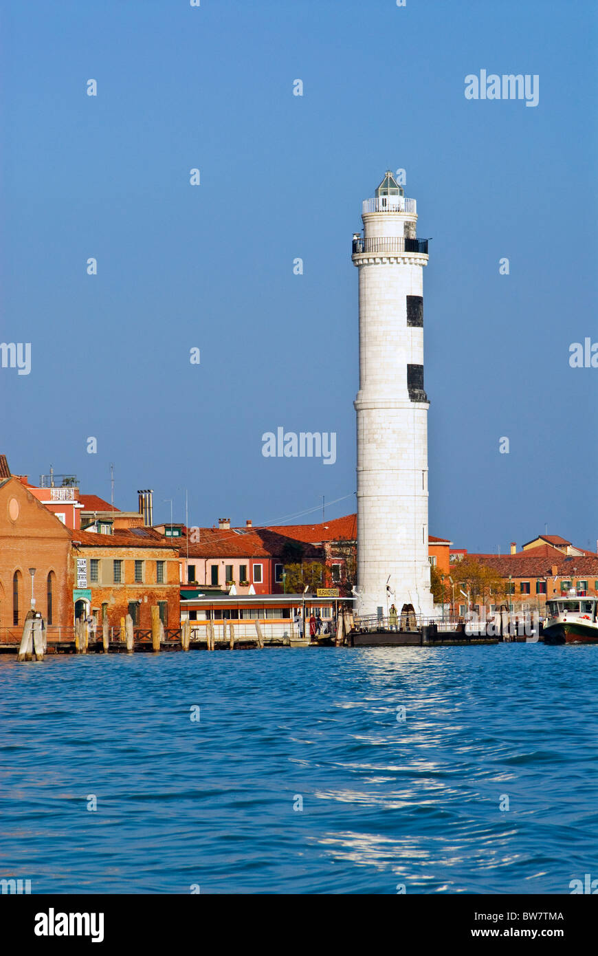 The lighthouse on the island of Murano, Venice, Italy Stock Photo - Alamy