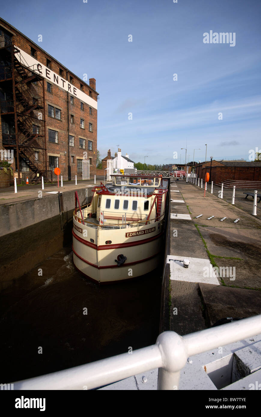 Gloucester Docks Lock UK River Severn Sharpness Canal Boat Edward Elgar ...