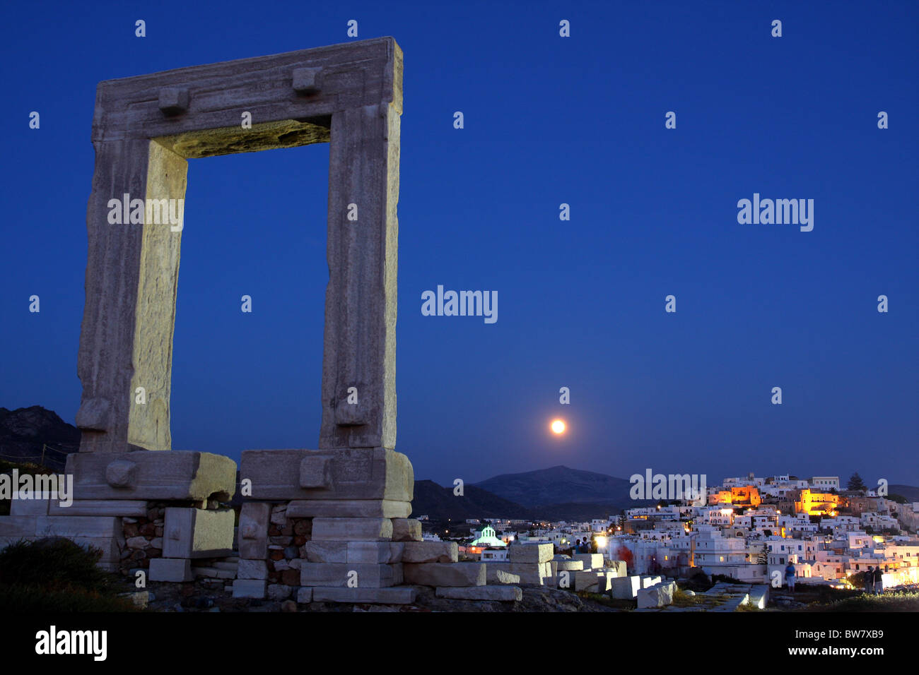 Portara ancient monument, Naxos island Stock Photo - Alamy