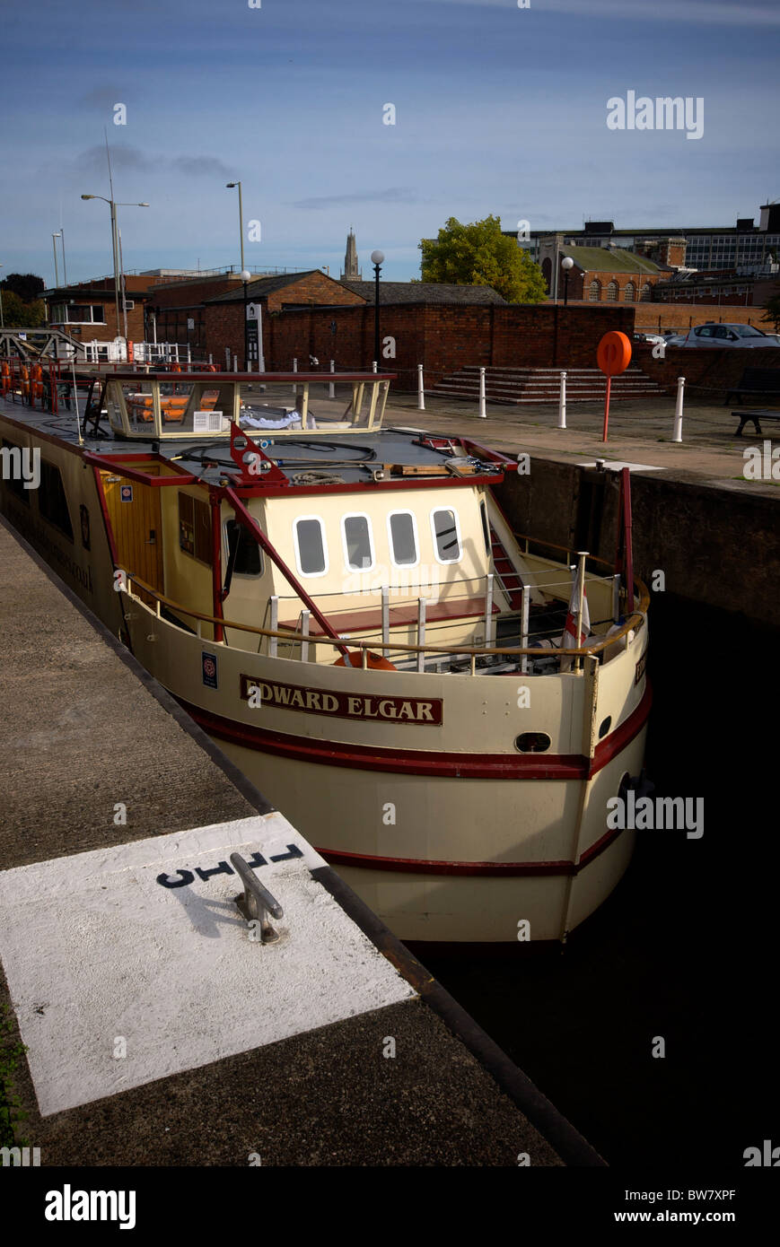 Gloucester Docks Lock UK River Severn Sharpness Canal Boat Edward Elgar ...