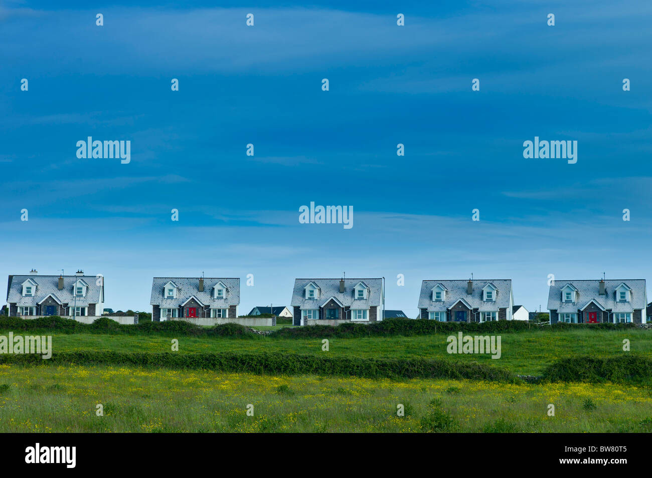 Newly built holiday homes at Liscannor in County Clare, Ireland Stock ...
