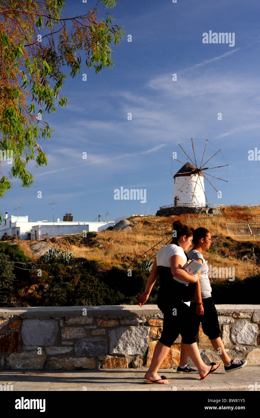 Naxos island, windmill Stock Photo - Alamy