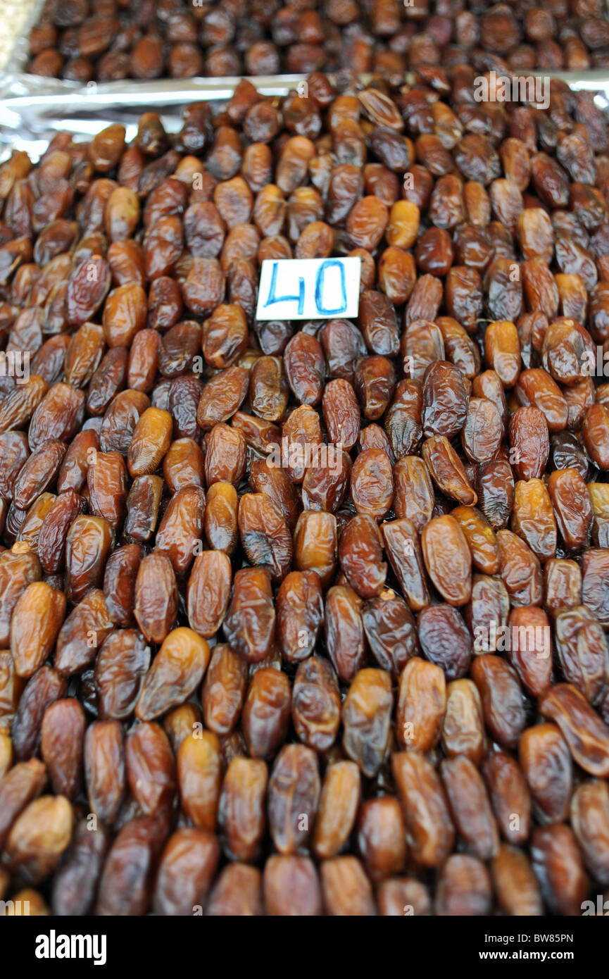 Marrakesh Morocco - Dates on sale at a stall in the famous Djemaa El ...