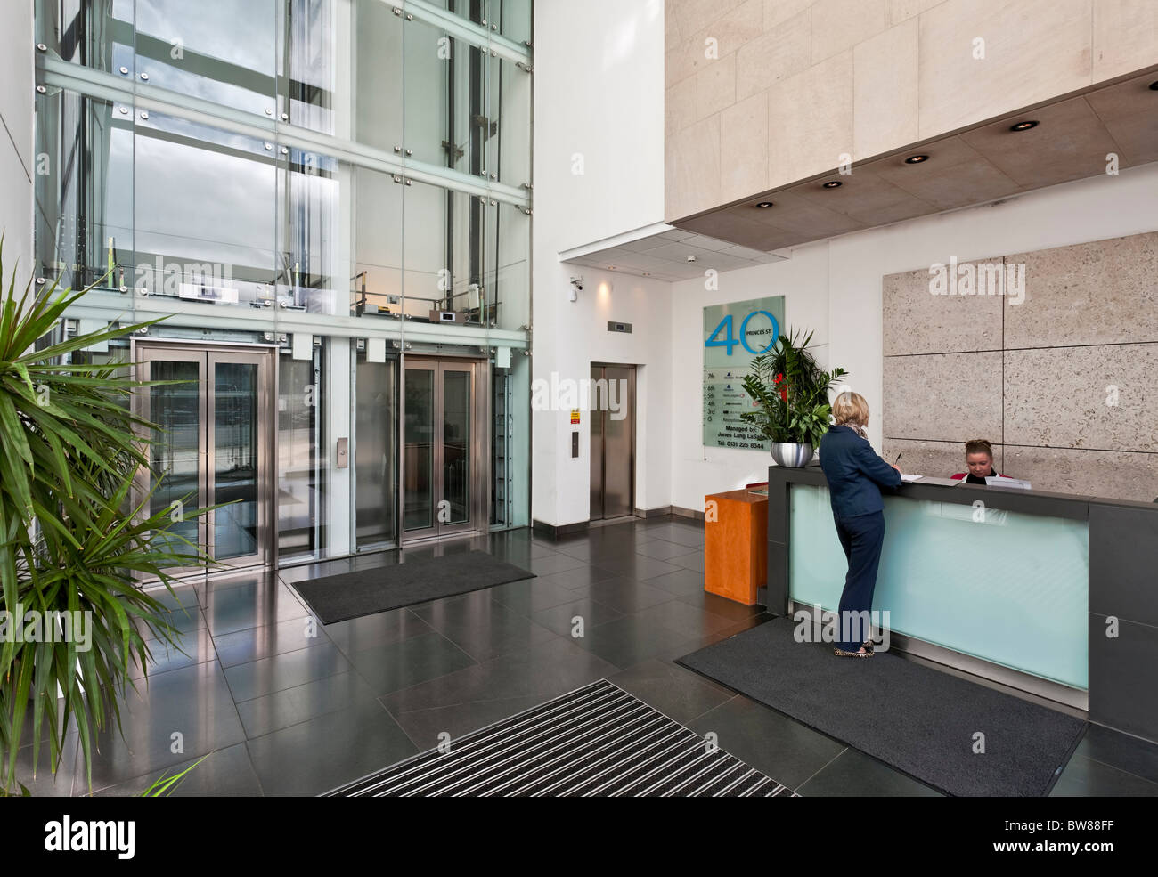 Retail and office development in Princes Street, Edinburgh Stock Photo ...