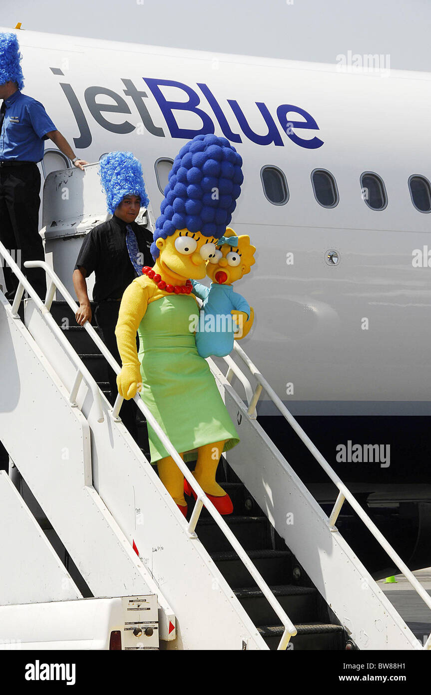 Simpsons JetBlue Event Stock Photo - Alamy