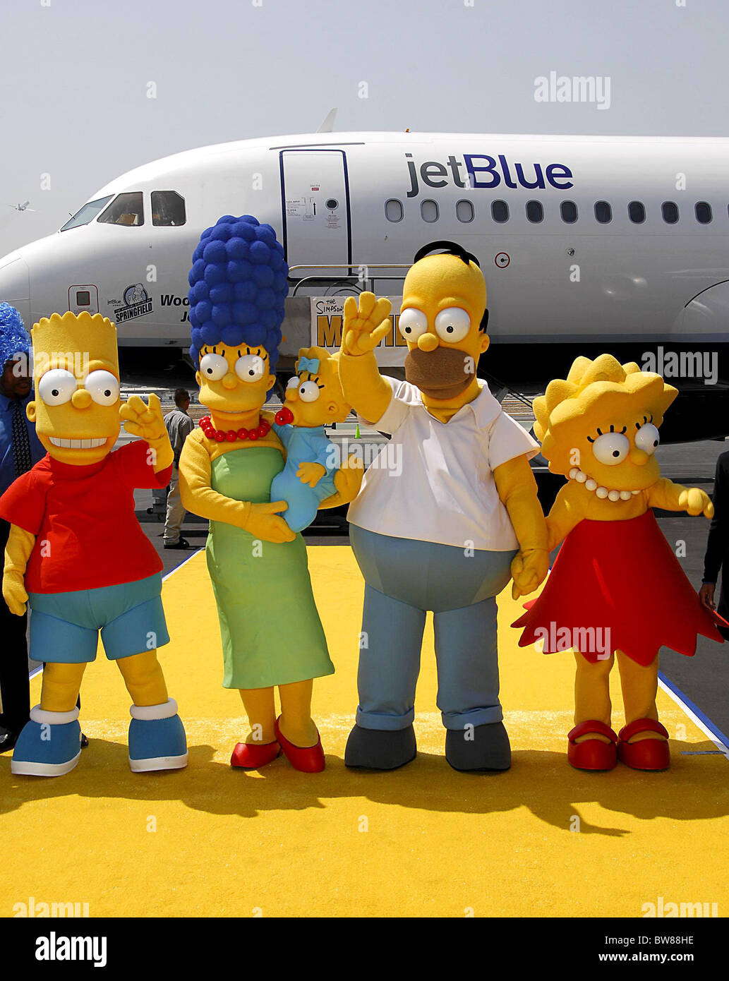 Simpsons JetBlue Event Stock Photo - Alamy