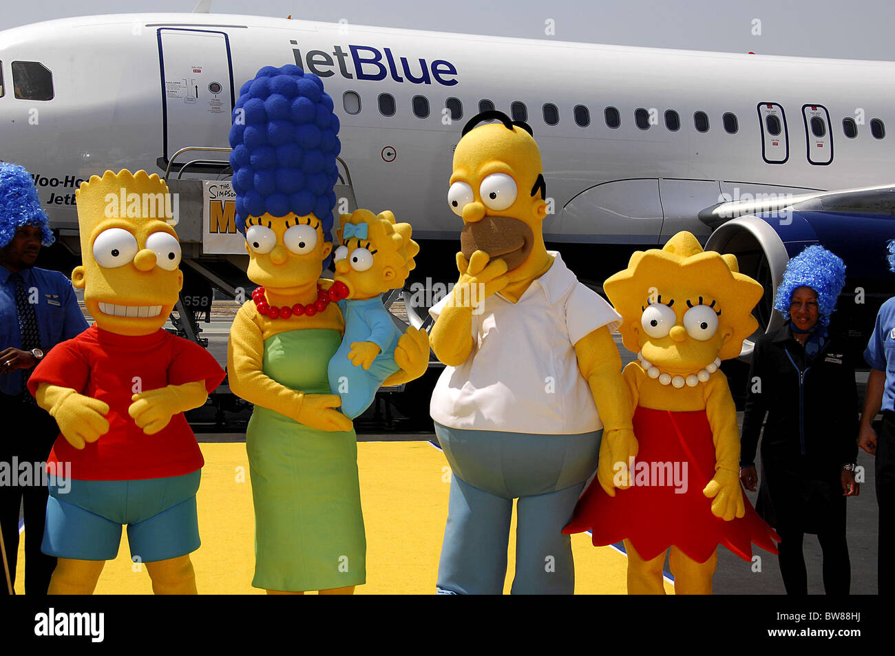 Simpsons JetBlue Event Stock Photo - Alamy