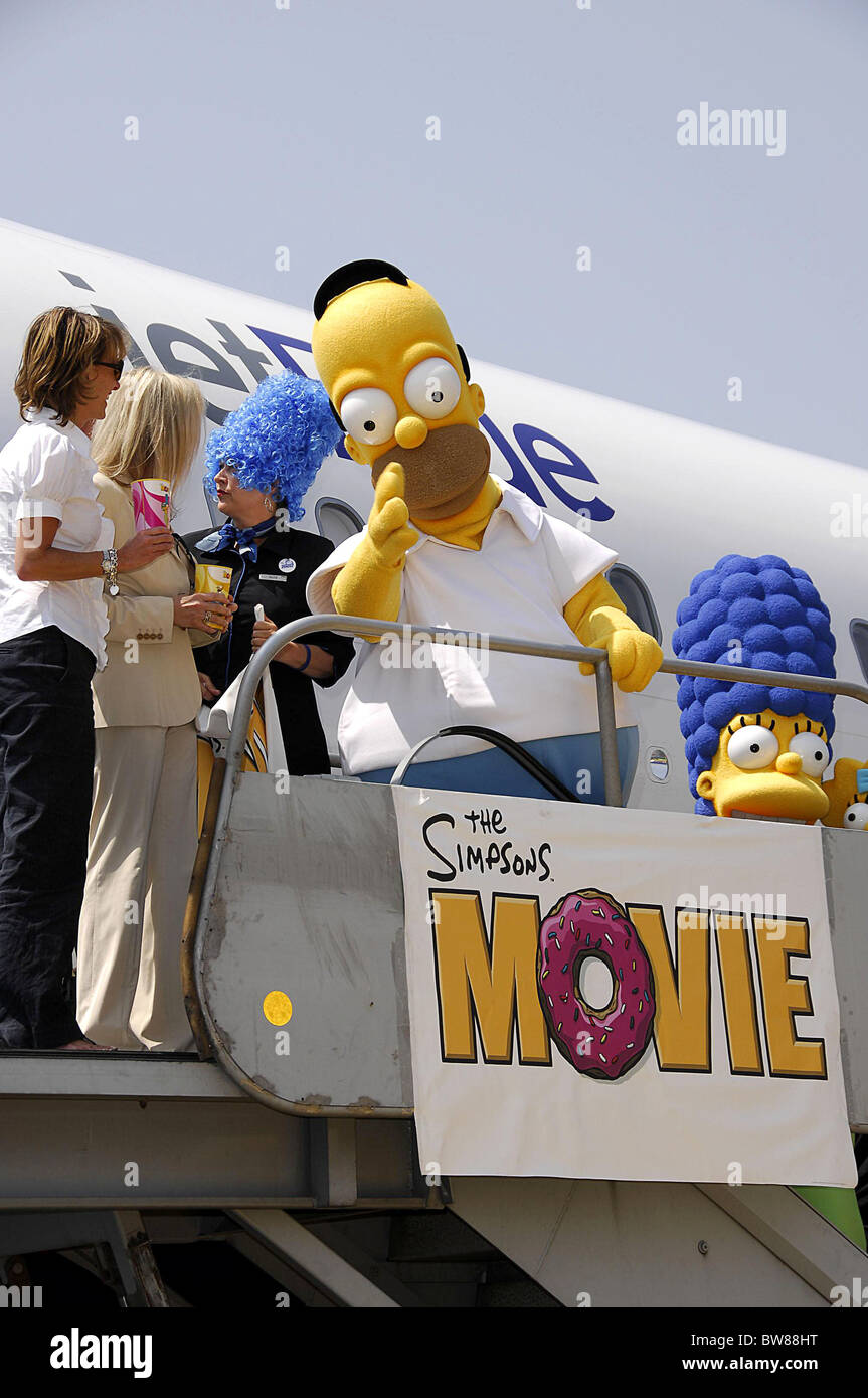 Simpsons JetBlue Event Stock Photo - Alamy