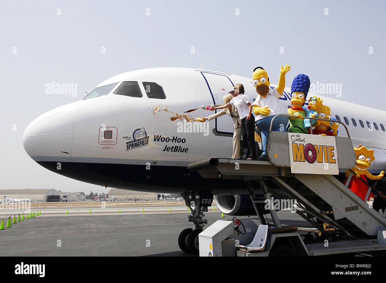 Simpsons JetBlue Event Stock Photo - Alamy
