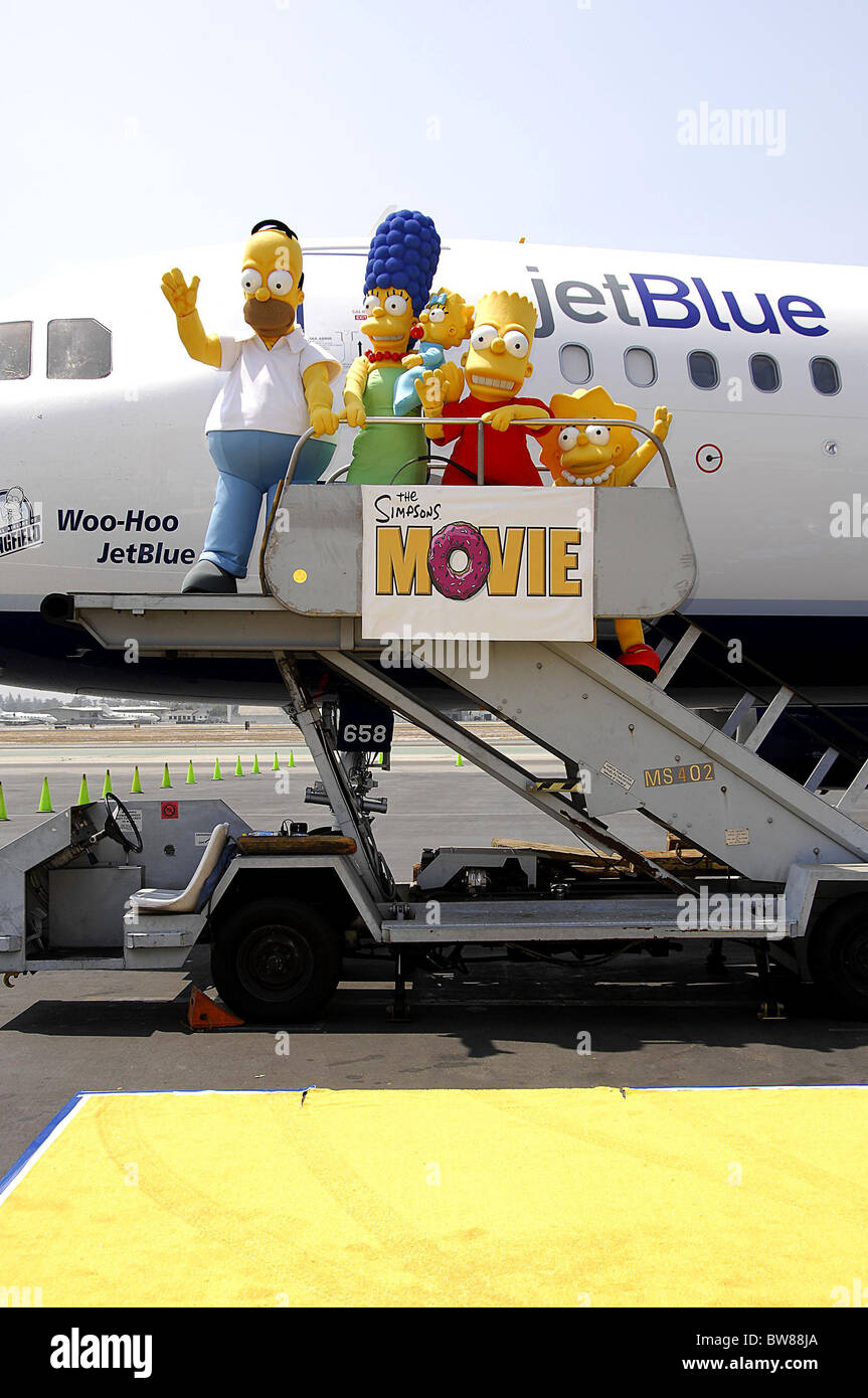 Simpsons JetBlue Event Stock Photo - Alamy