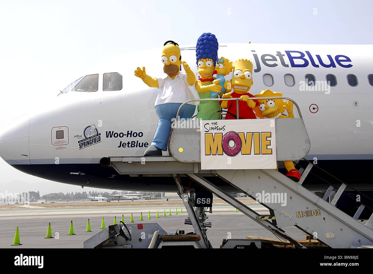 Simpsons JetBlue Event Stock Photo - Alamy