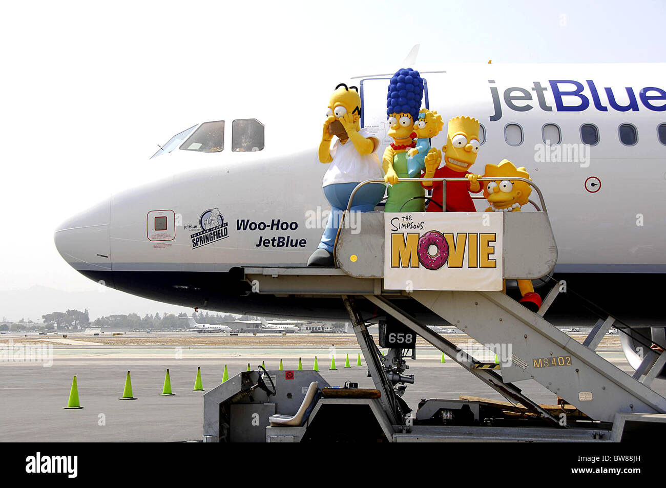 Simpsons JetBlue Event Stock Photo - Alamy