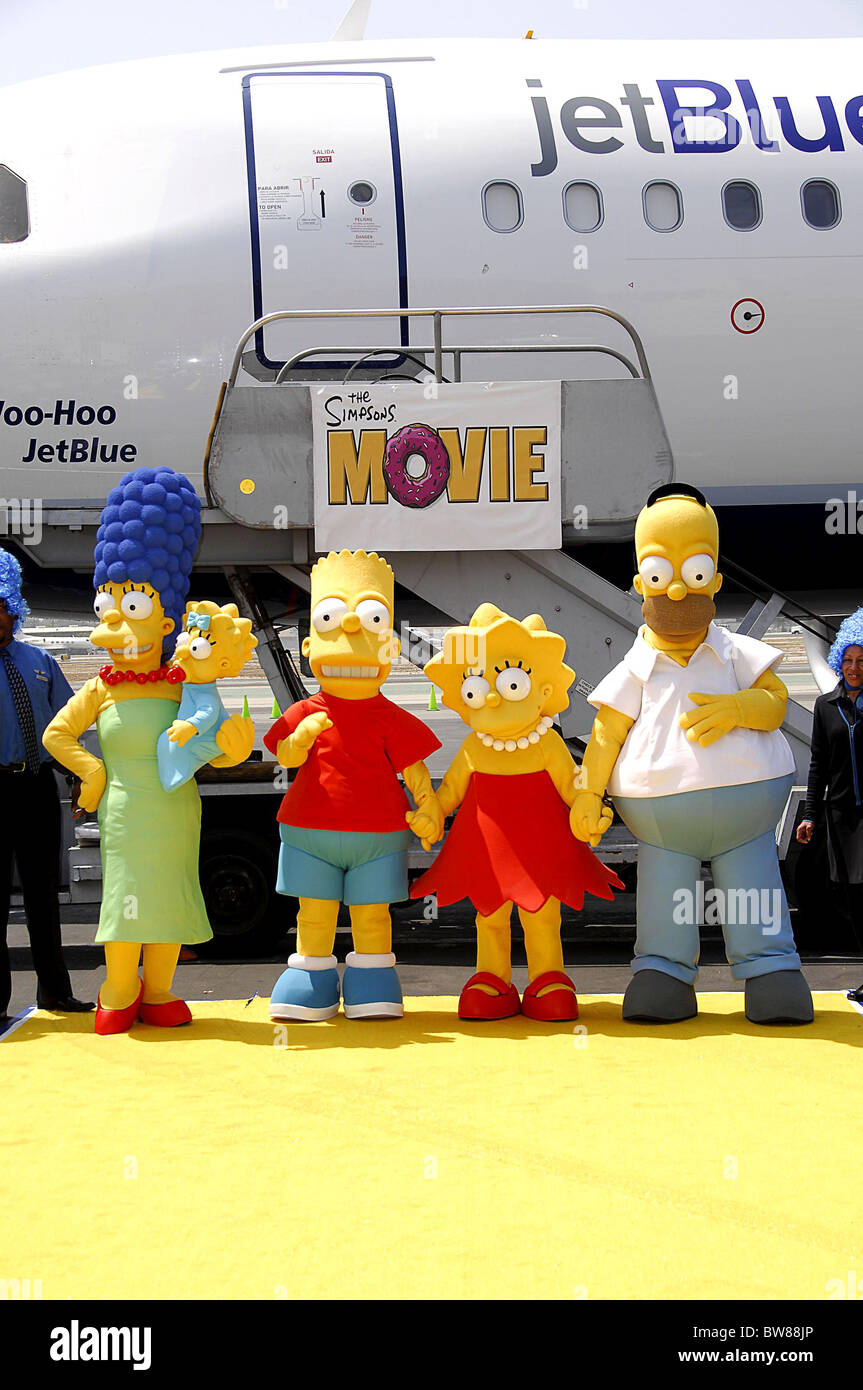 Simpsons JetBlue Event Stock Photo - Alamy