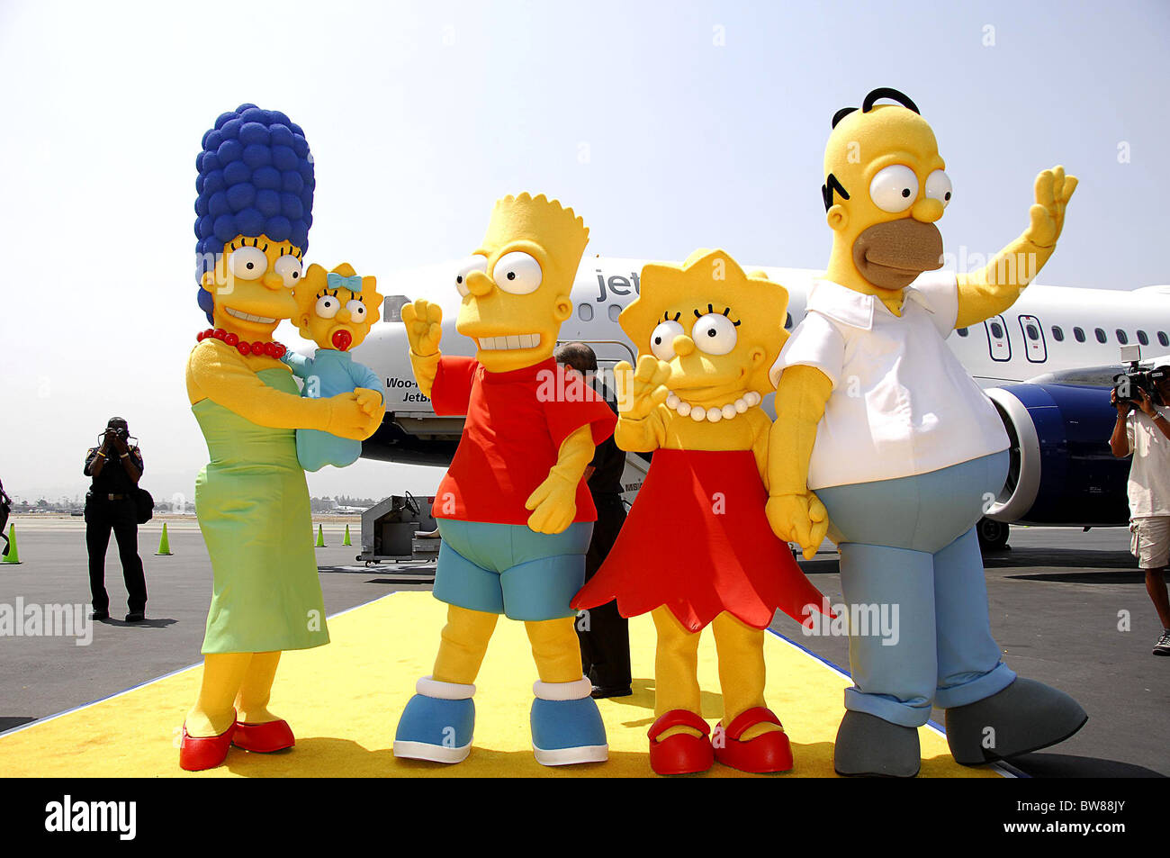 Simpsons JetBlue Event Stock Photo - Alamy