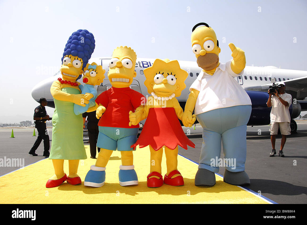 Simpsons JetBlue Event Stock Photo - Alamy