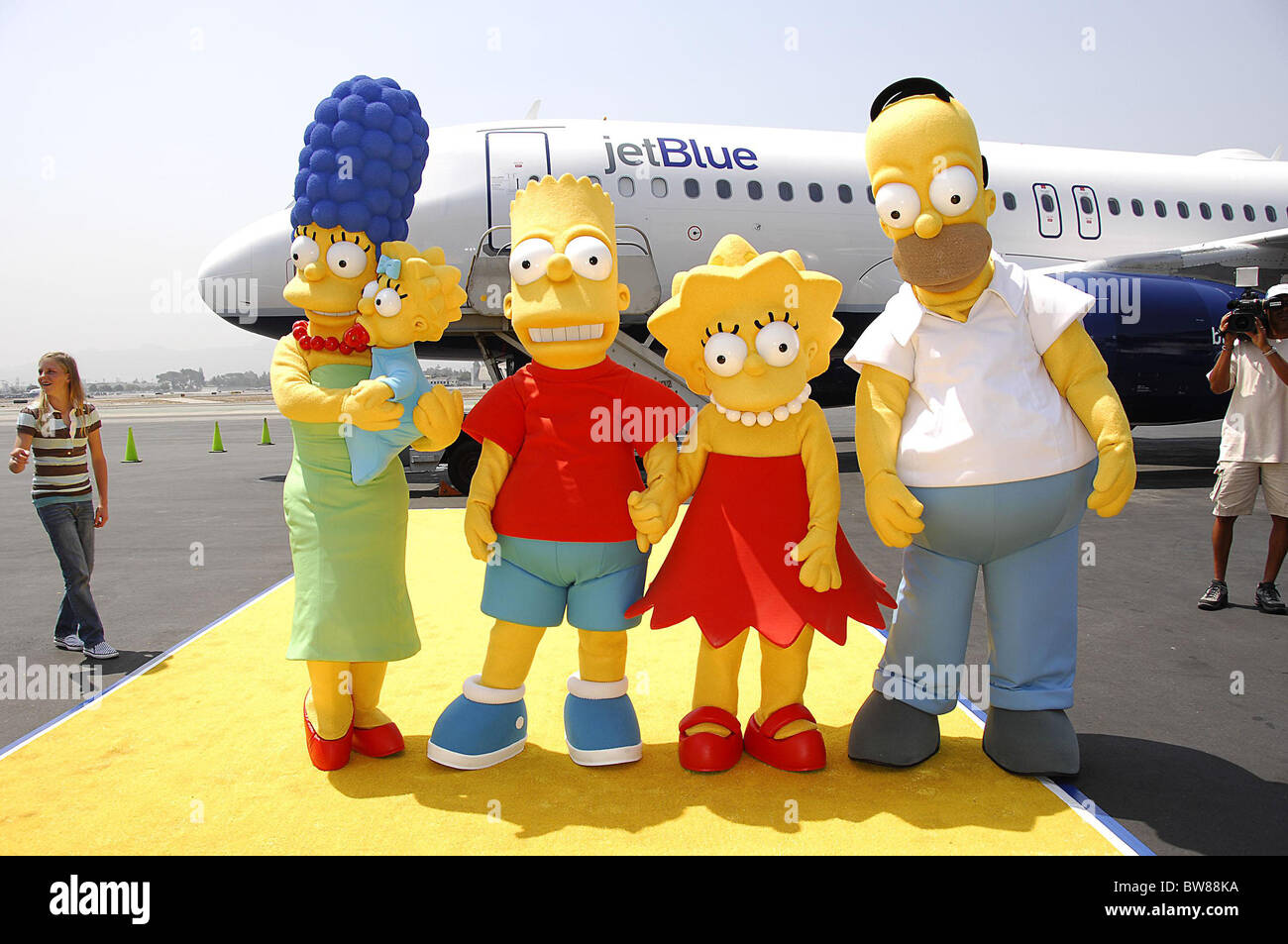 Simpsons JetBlue Event Stock Photo - Alamy