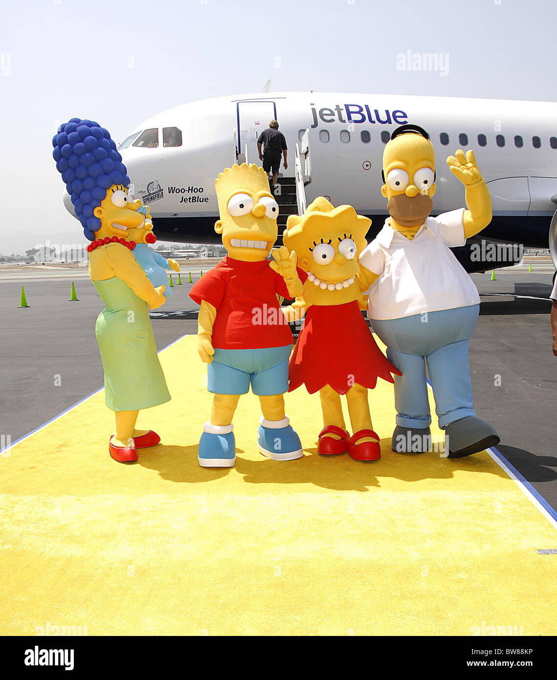 Simpsons JetBlue Event Stock Photo - Alamy