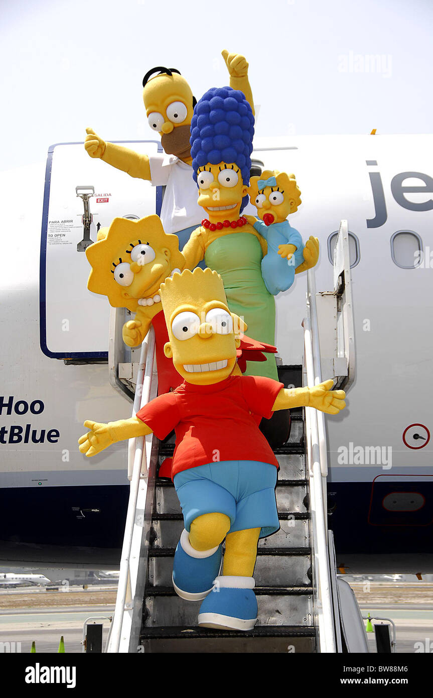 Simpsons JetBlue Event Stock Photo - Alamy