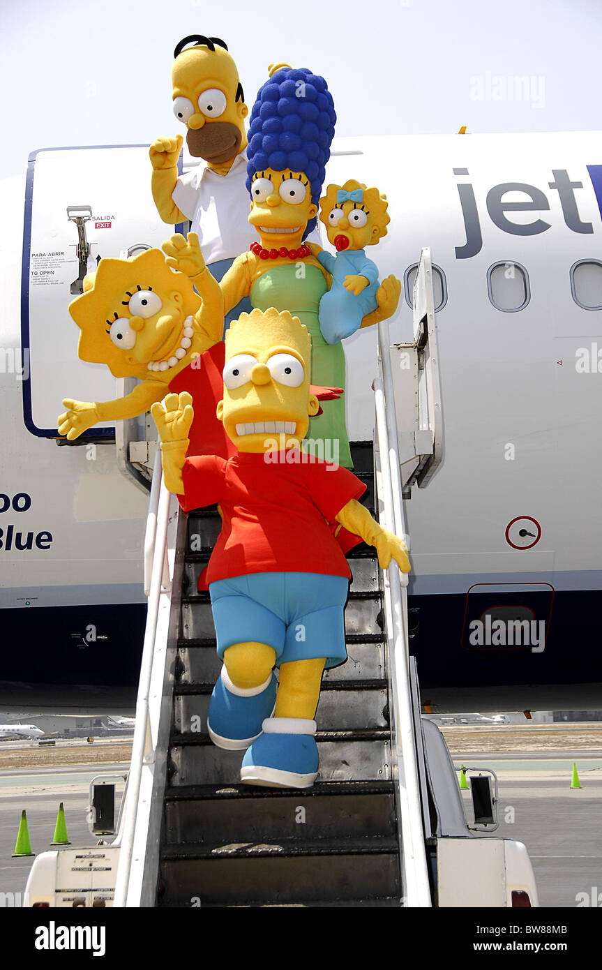 Simpsons JetBlue Event Stock Photo - Alamy