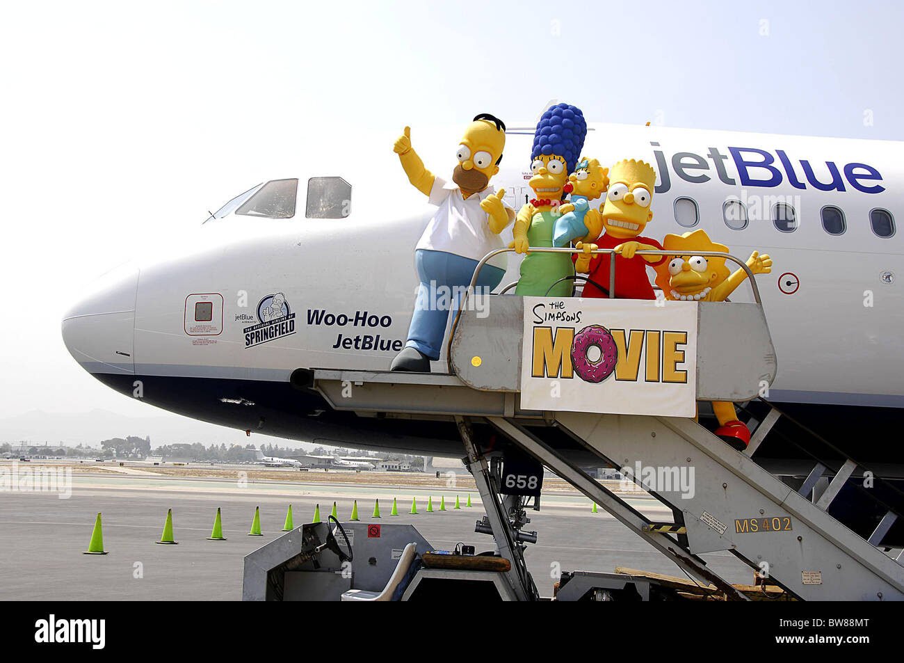 Simpsons JetBlue Event Stock Photo - Alamy