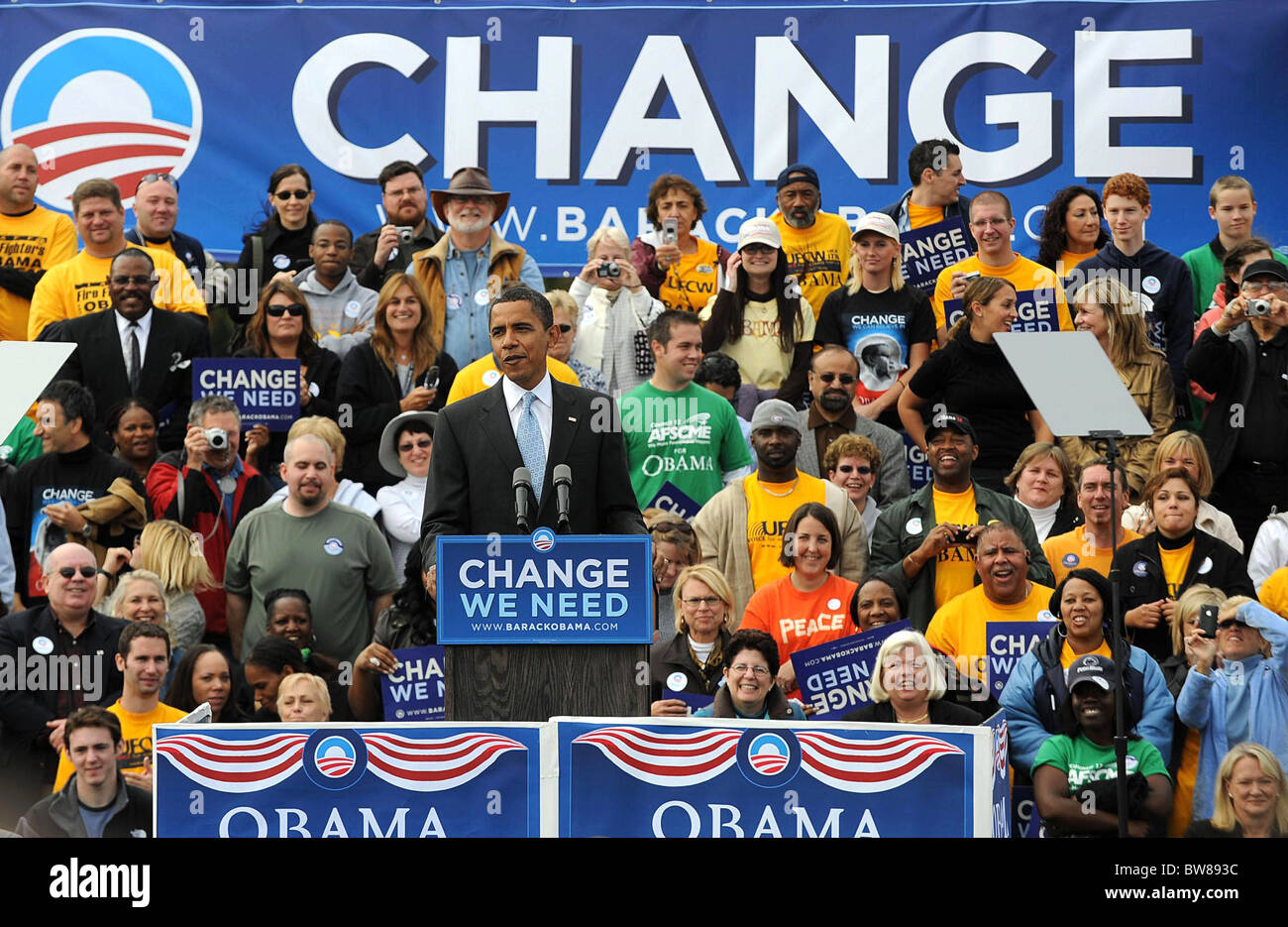 Barack Obama Campaign Stop in Pennsylvania Stock Photo - Alamy