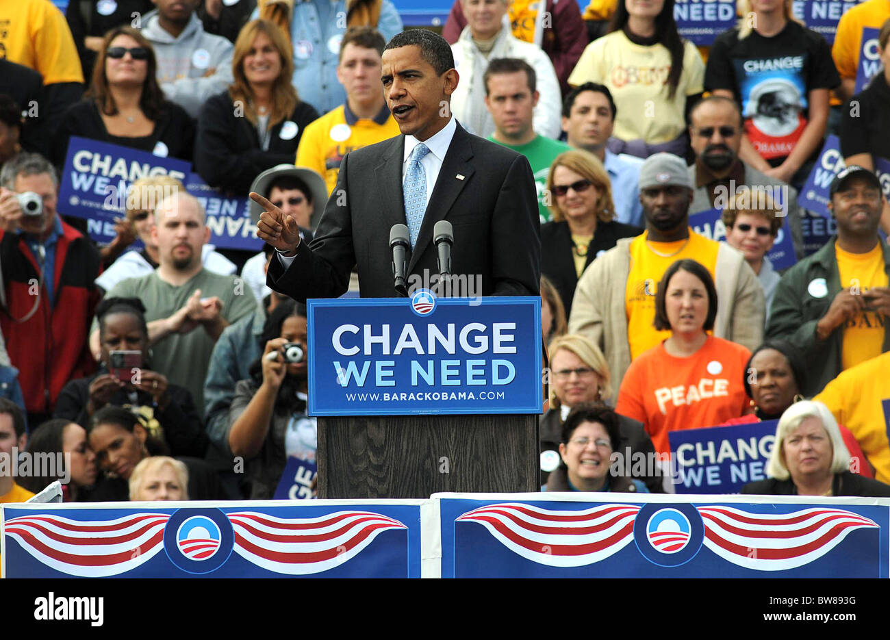 Barack Obama Campaign Stop in Pennsylvania Stock Photo - Alamy
