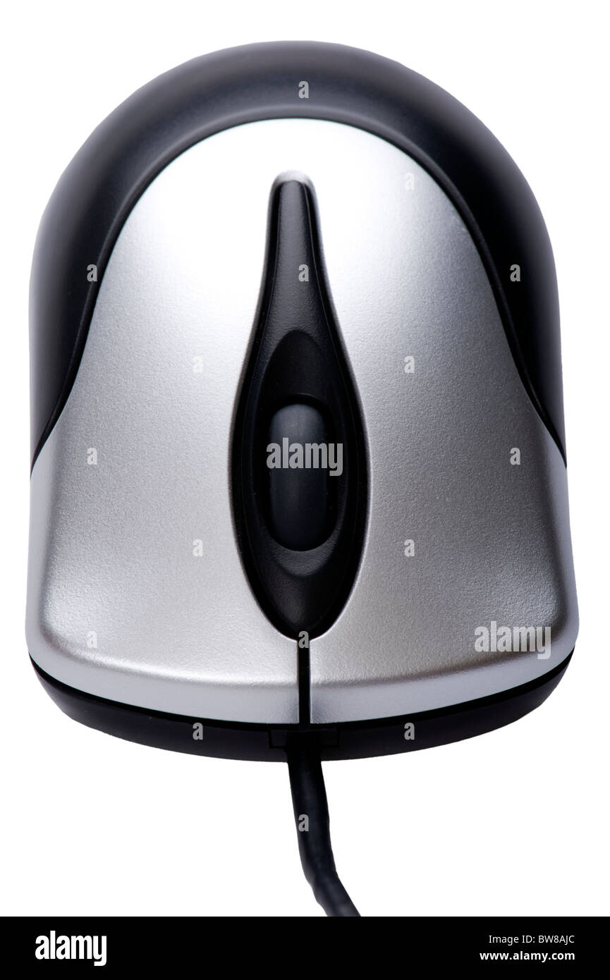 object on white - computer mouse close up Stock Photo - Alamy
