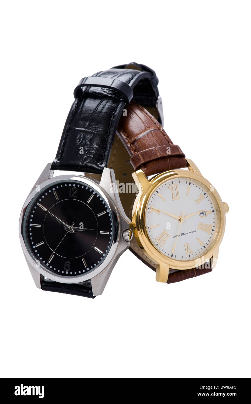 object on white - watch close up Stock Photo - Alamy