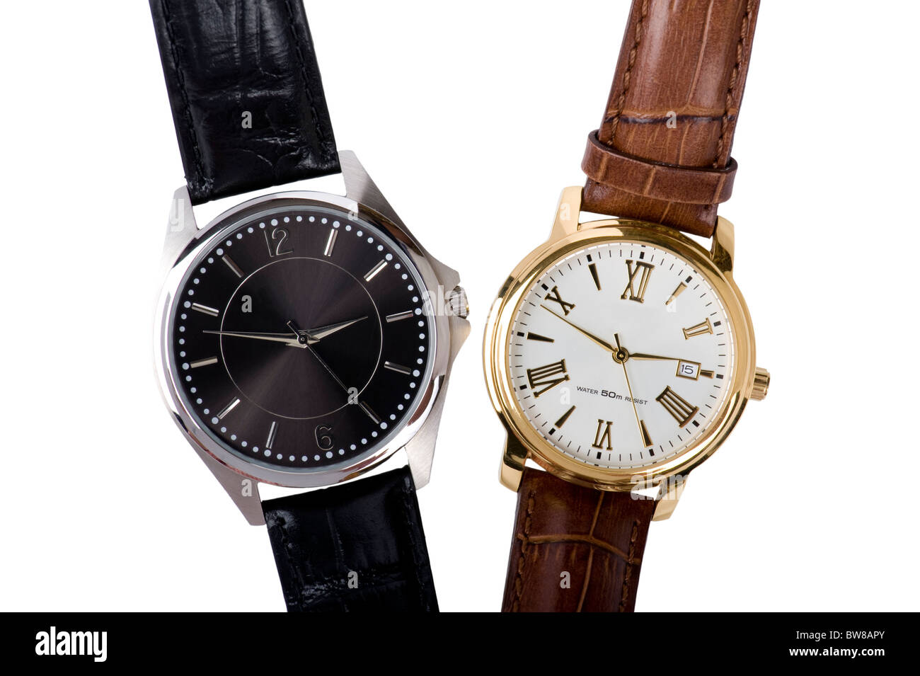 object on white - watch close up Stock Photo - Alamy