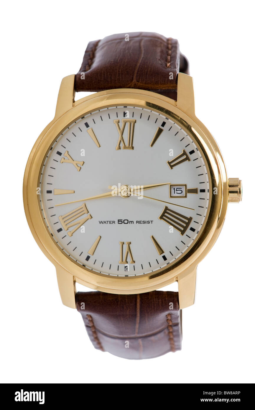 object on white - watch close up Stock Photo - Alamy