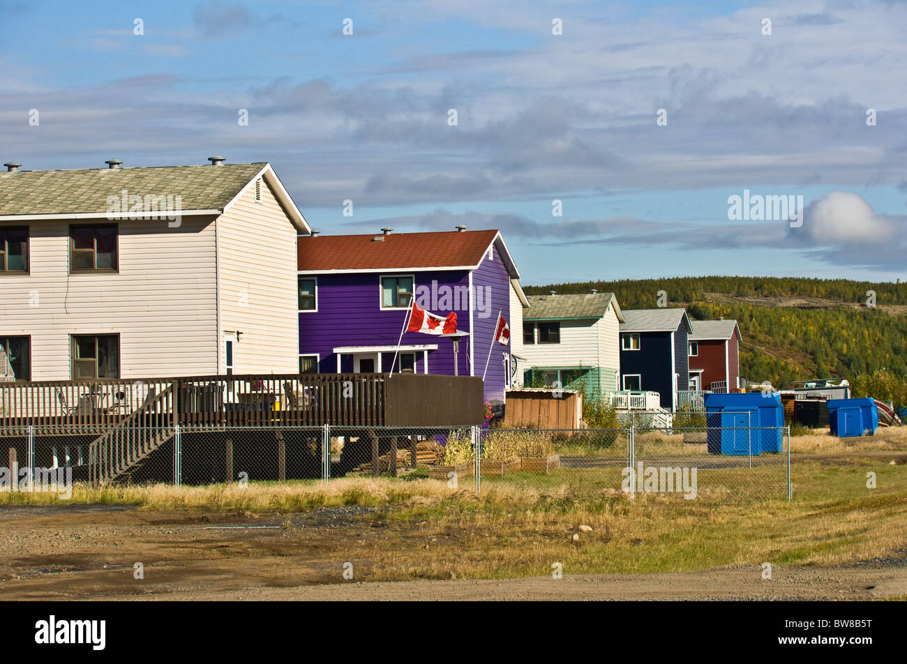 A row of houses in the town of Inuvik, NWT, Canada Stock Photo - Alamy