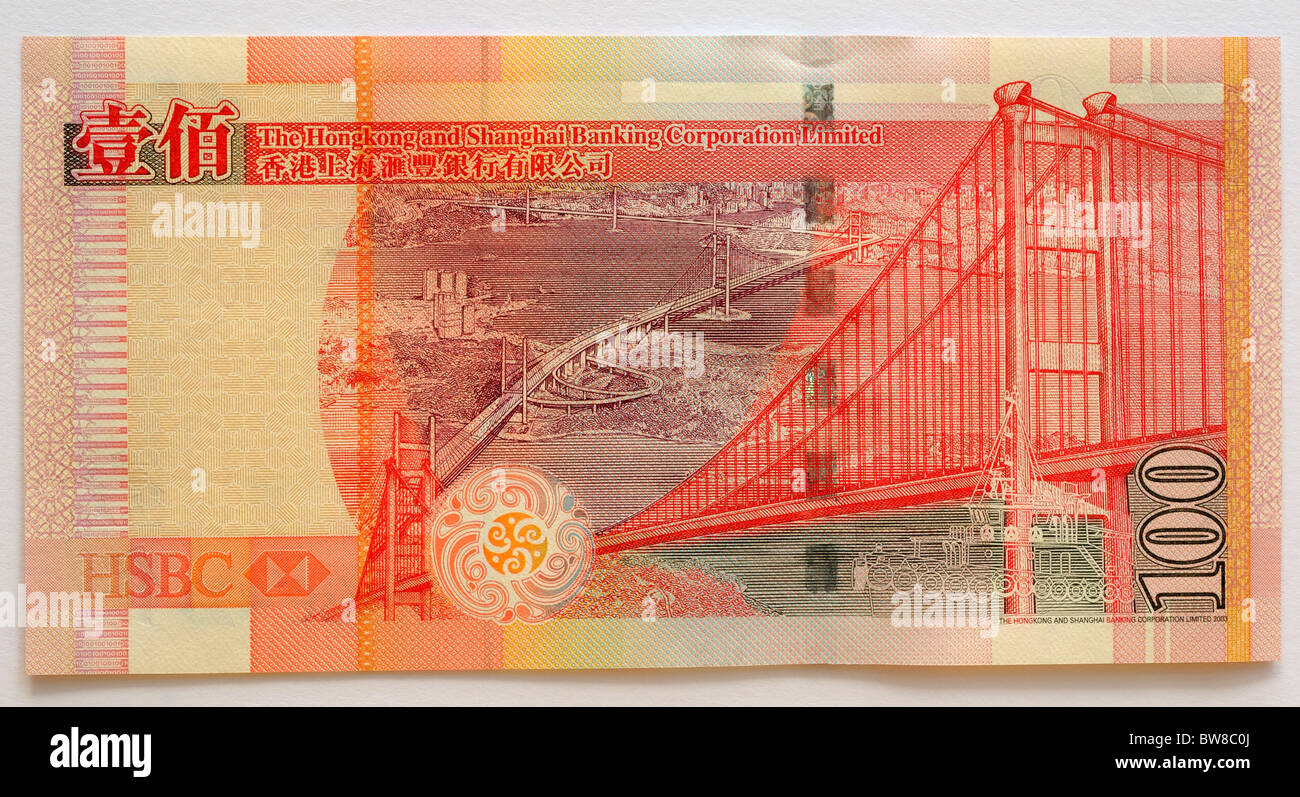 Hong Kong Hundred 100 Dollar Banknote Stock Photo - Alamy