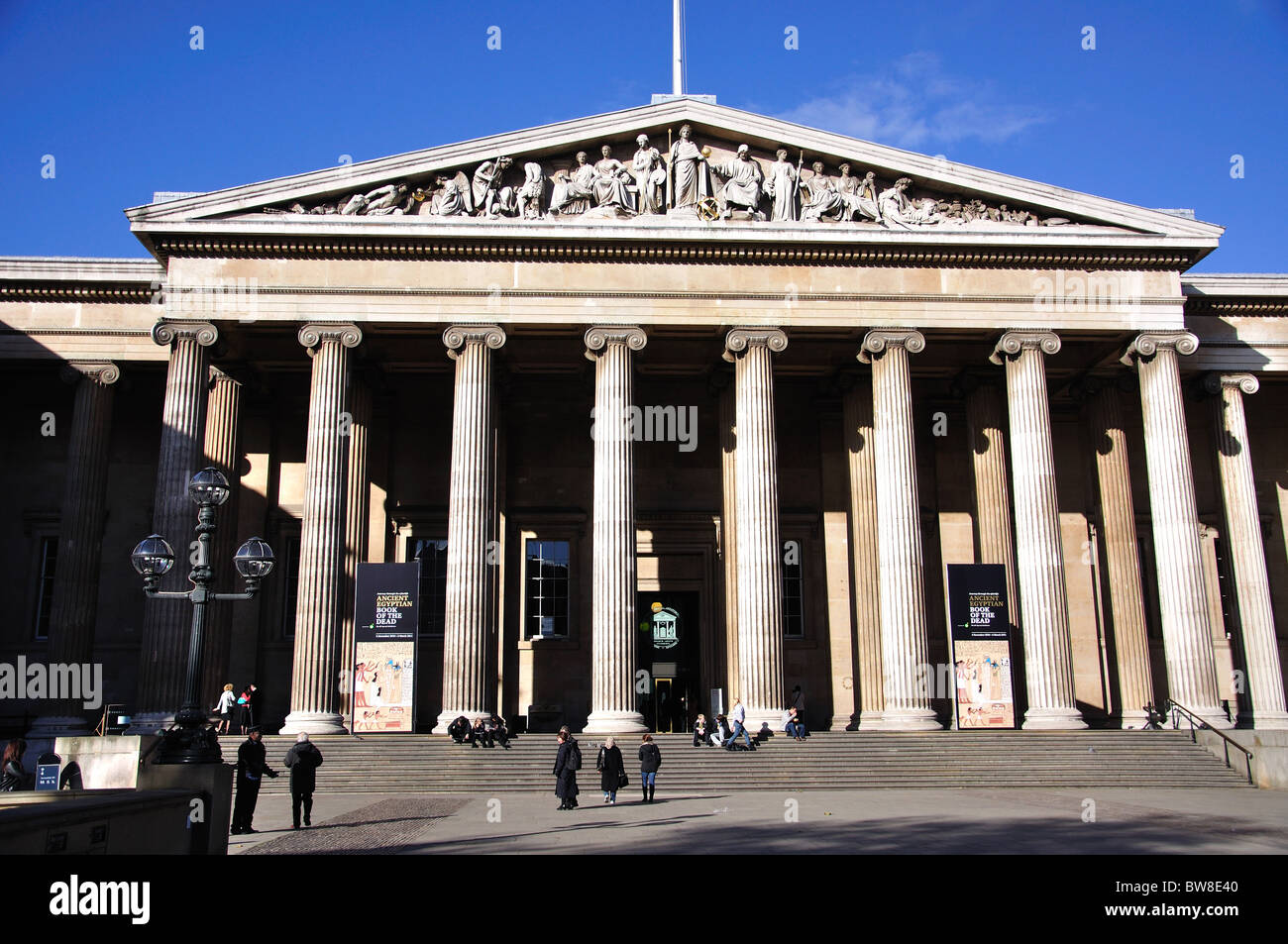 Main entrance, The British Museum, Great Russell Street, Bloomsbury ...